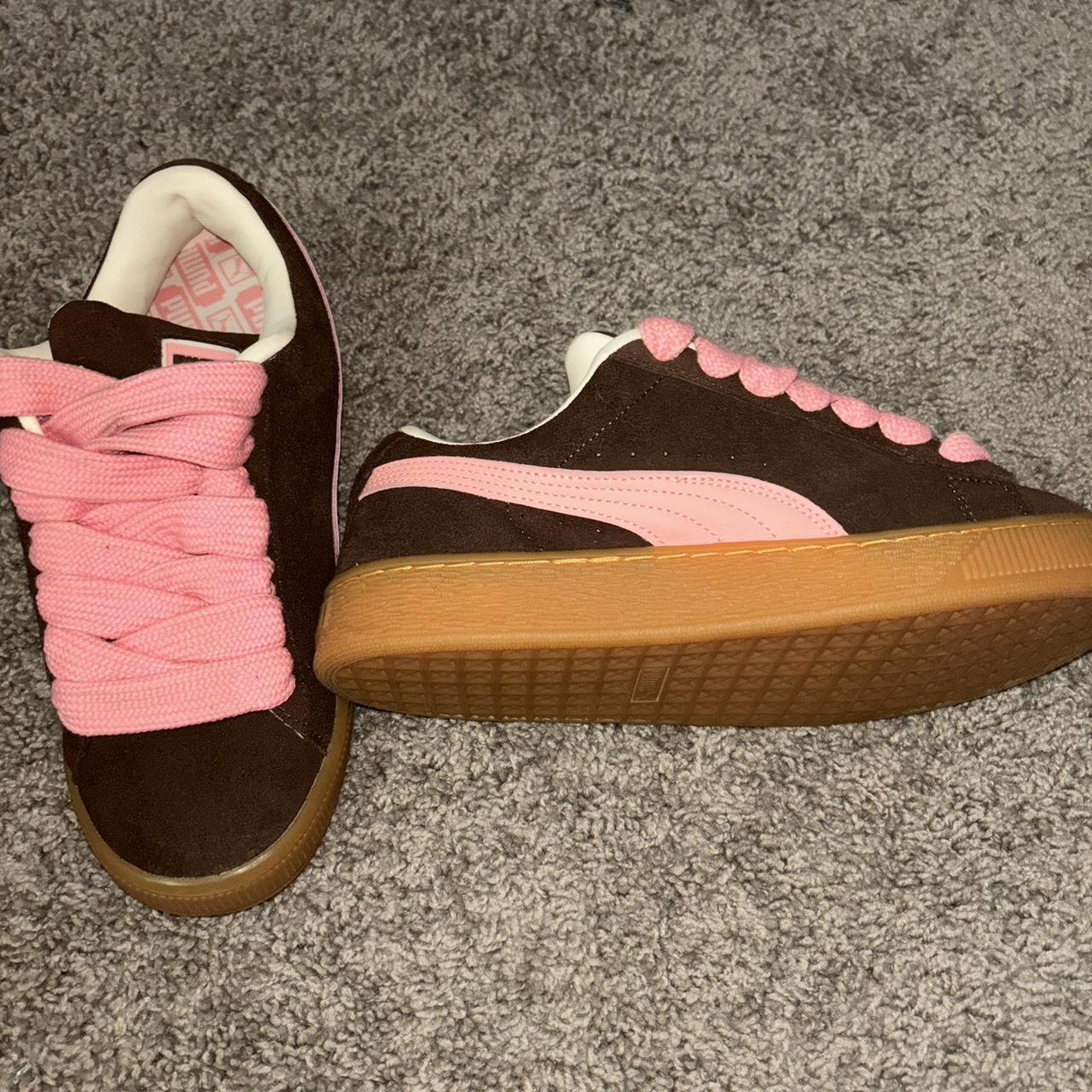 Puma pink and brown skating esk pumas. There never... - Depop
