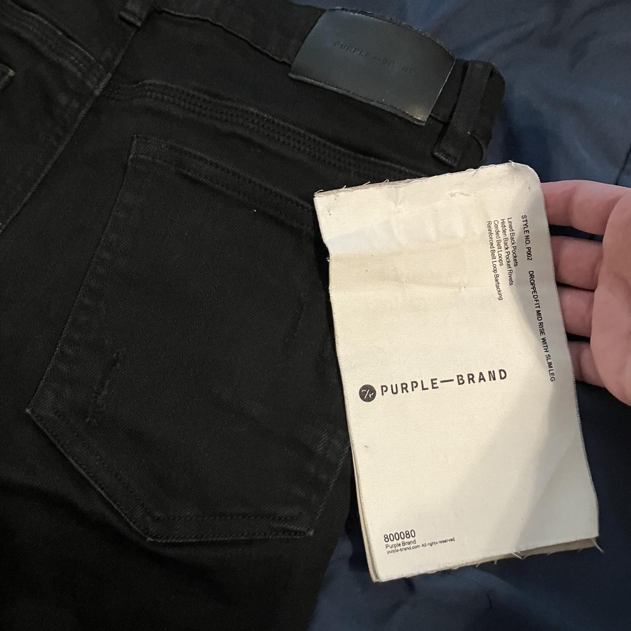 Black ripped Purple jeans Size 29 I ripped the back... | Depop