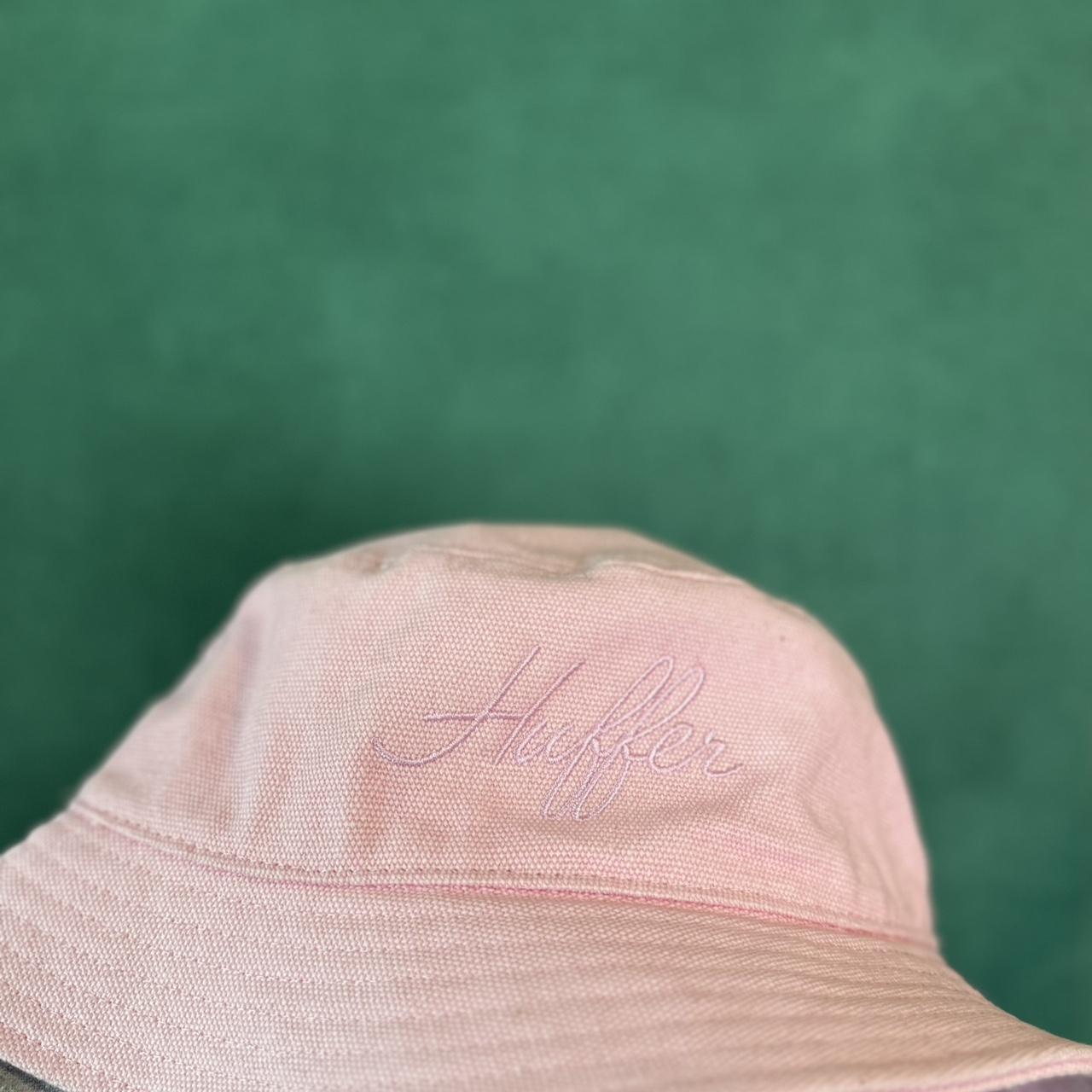 Pink Huffer Buckethat Size M-L - Depop