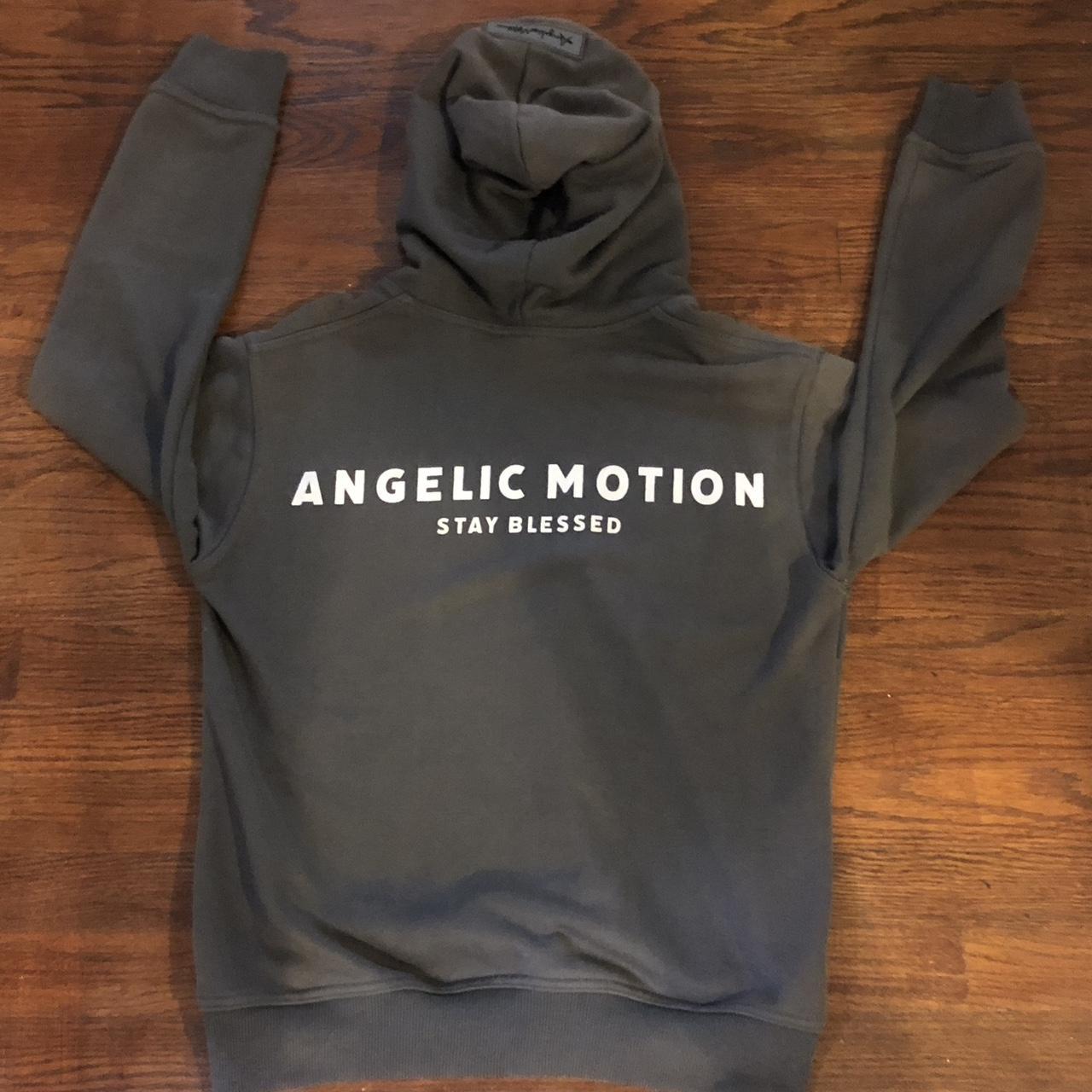 GREY ANGELIC MOTION HOODIE THROW A OFFER IF YOU... | Depop