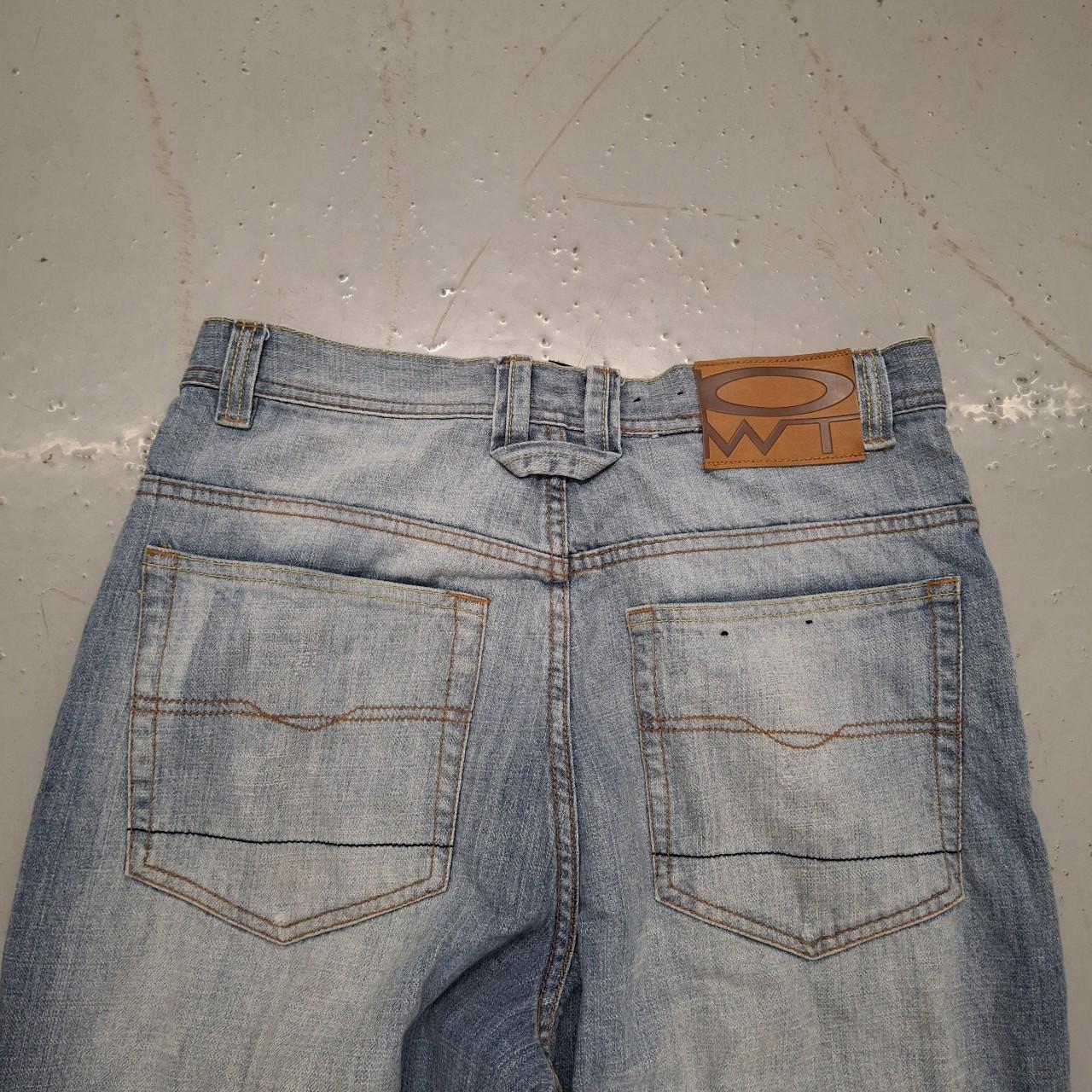 Faded y2k baggy skater southpole style sigma jeans... - Depop