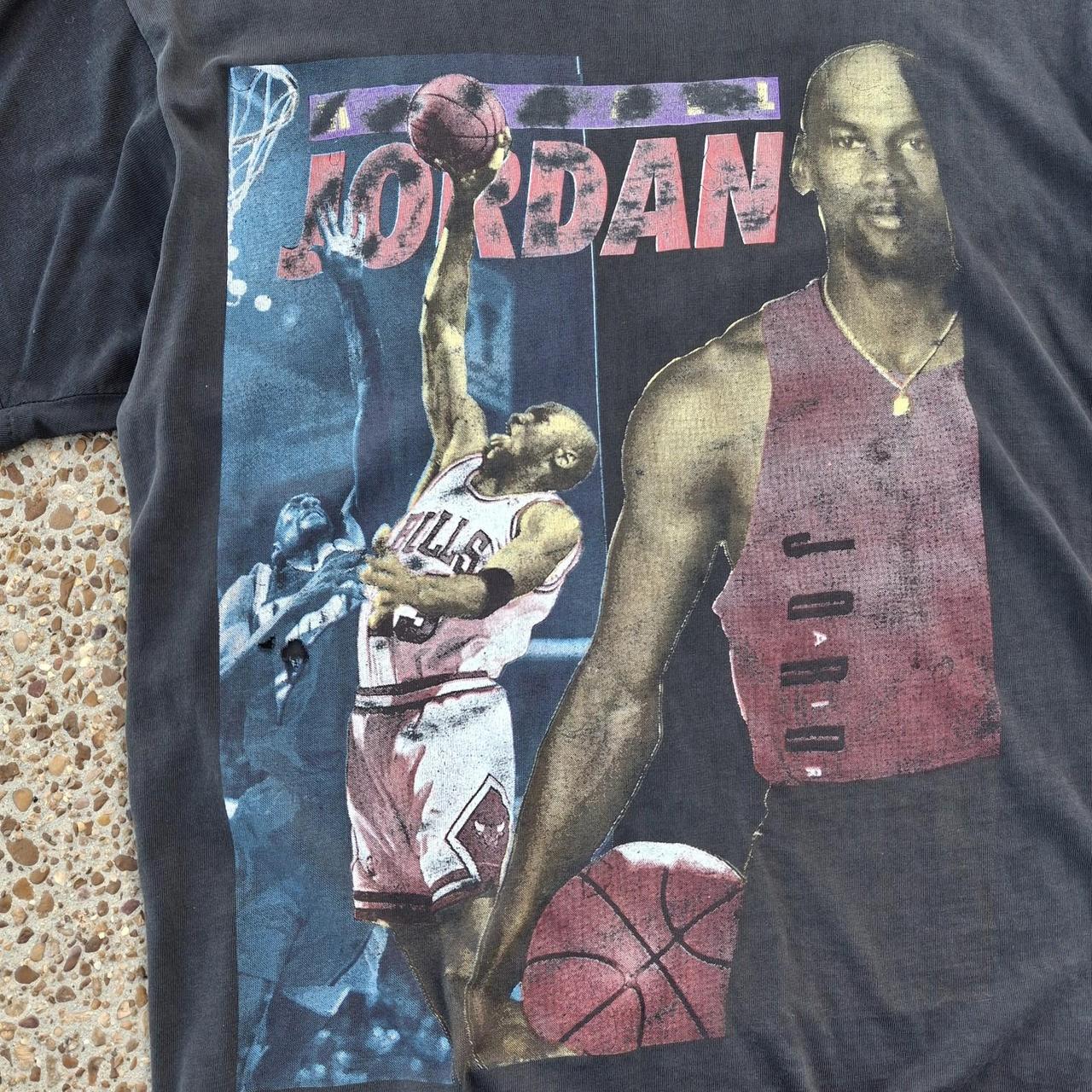 90s Michael Jordan rap tee 3-tone grail Size... | Depop
