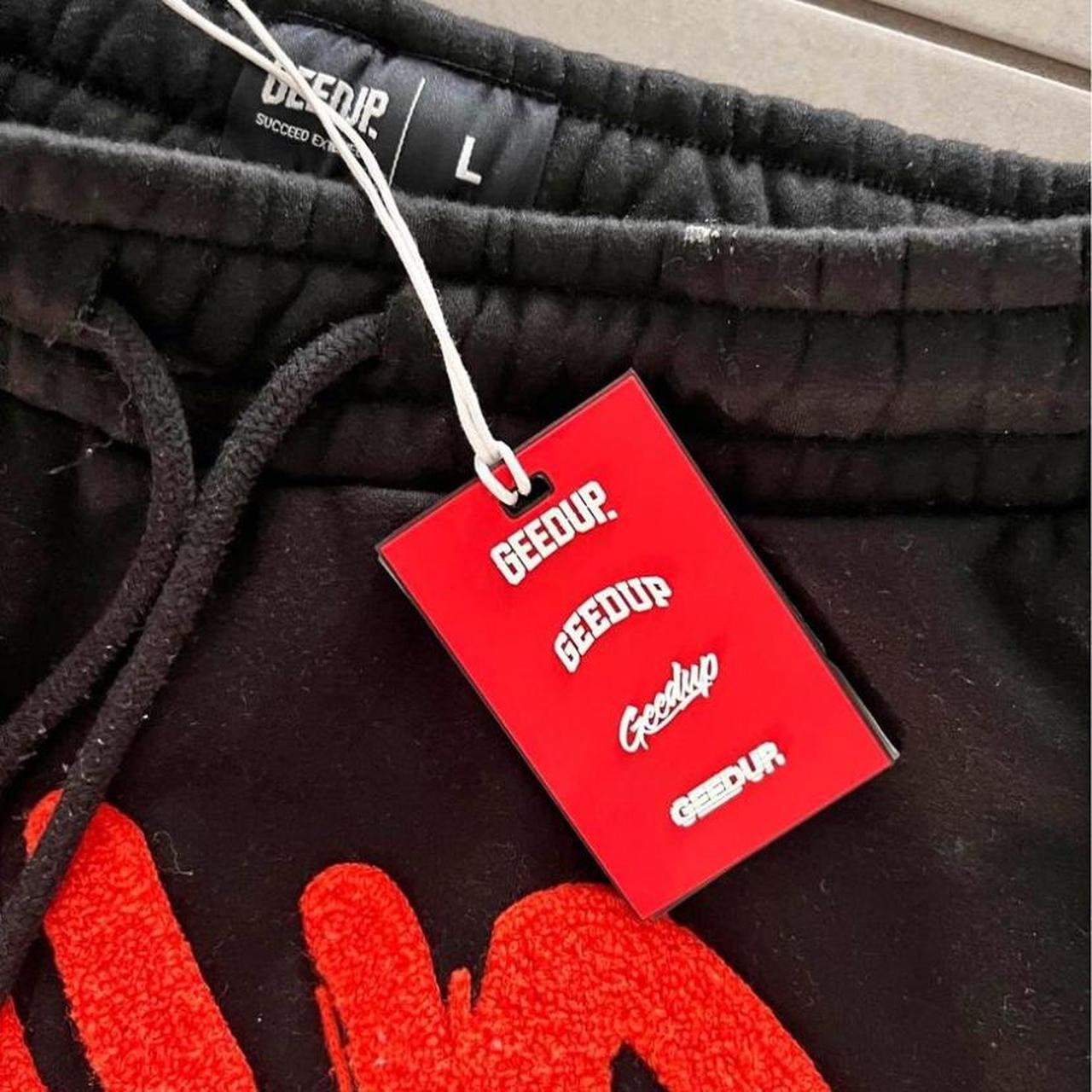 Geedup Black and Red Pants Size M, L, XL Brand new... - Depop