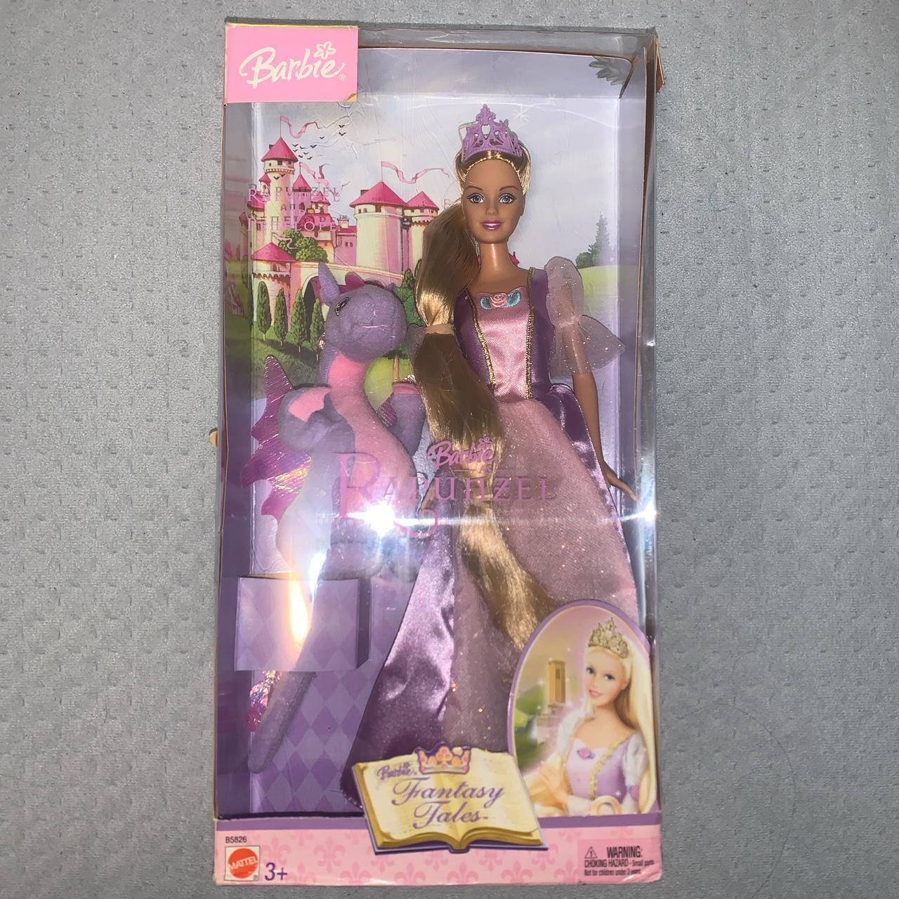 Barbie as Rapunzel doll 💜👱🏼‍♀️🩷🐉 • comes with dragon... - Depop