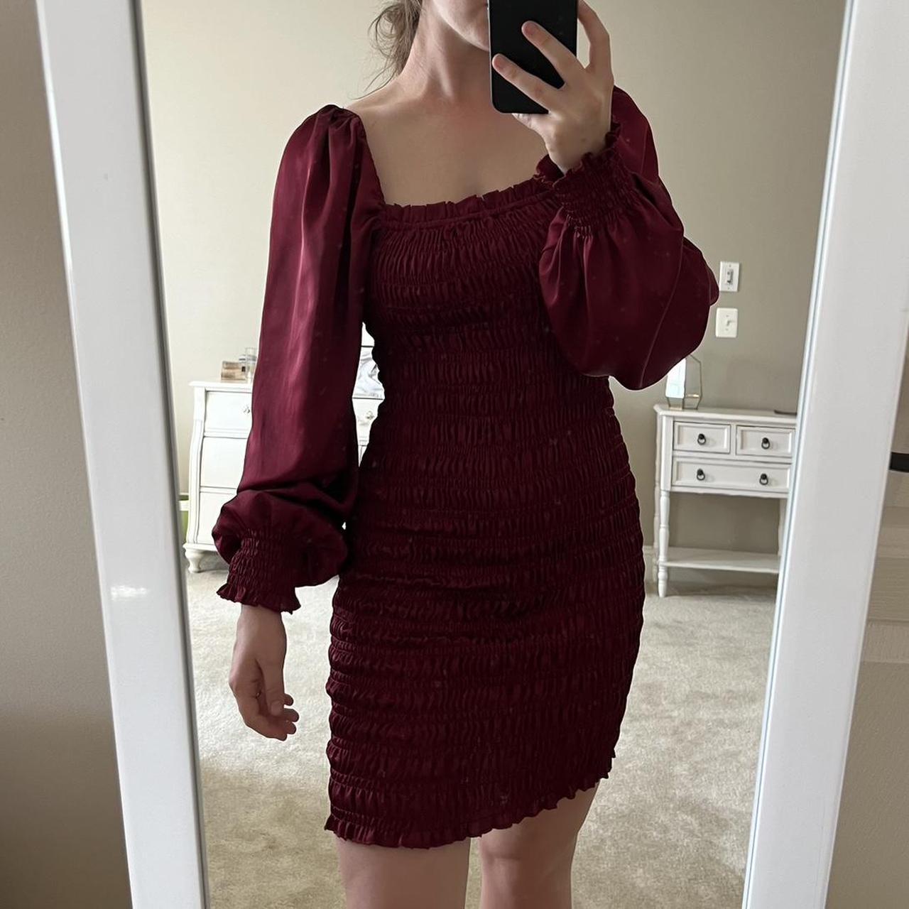 ASOS size S maroon semiformal dress. Worn to several