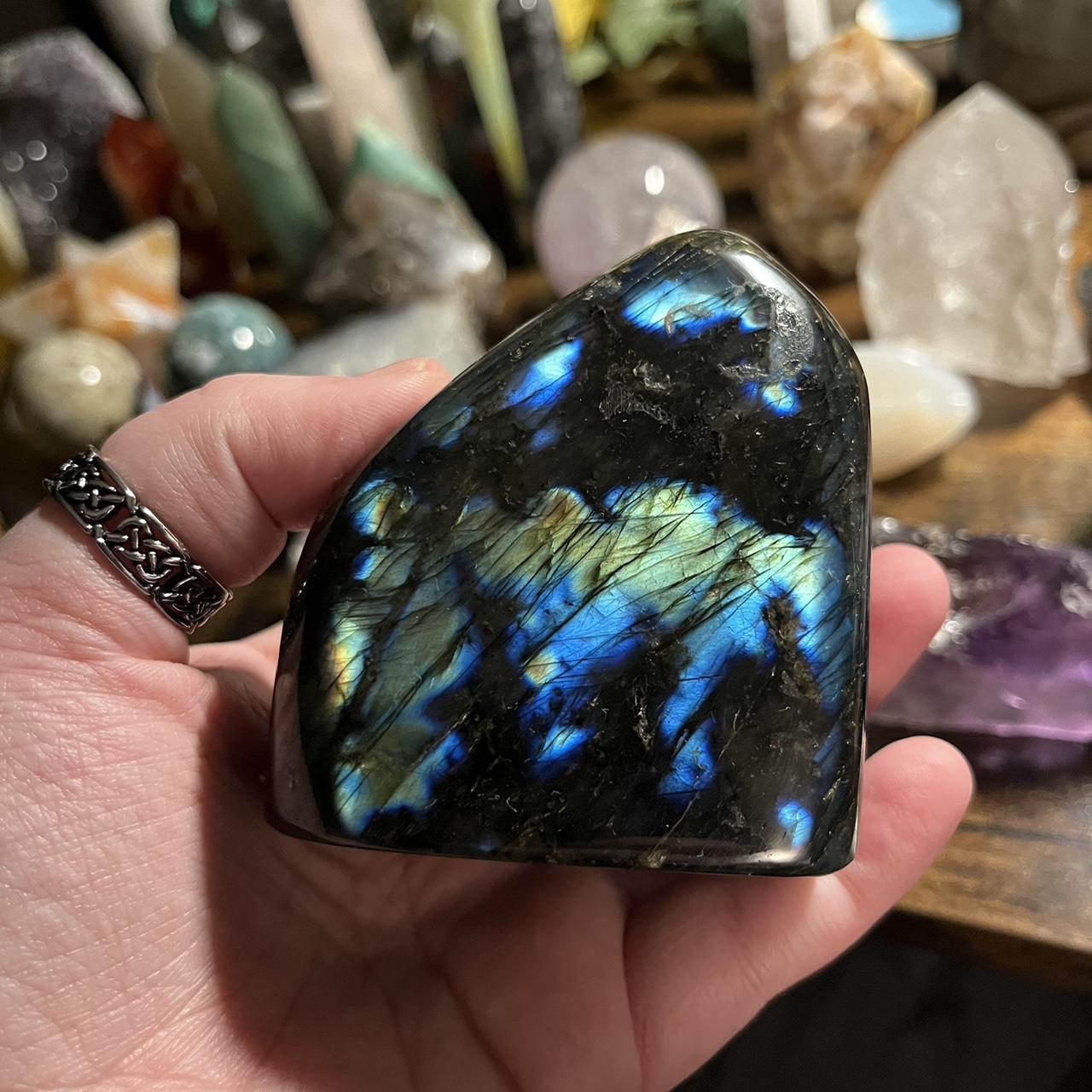 THICCCCCC free form labradorite crystal — look at... - Depop
