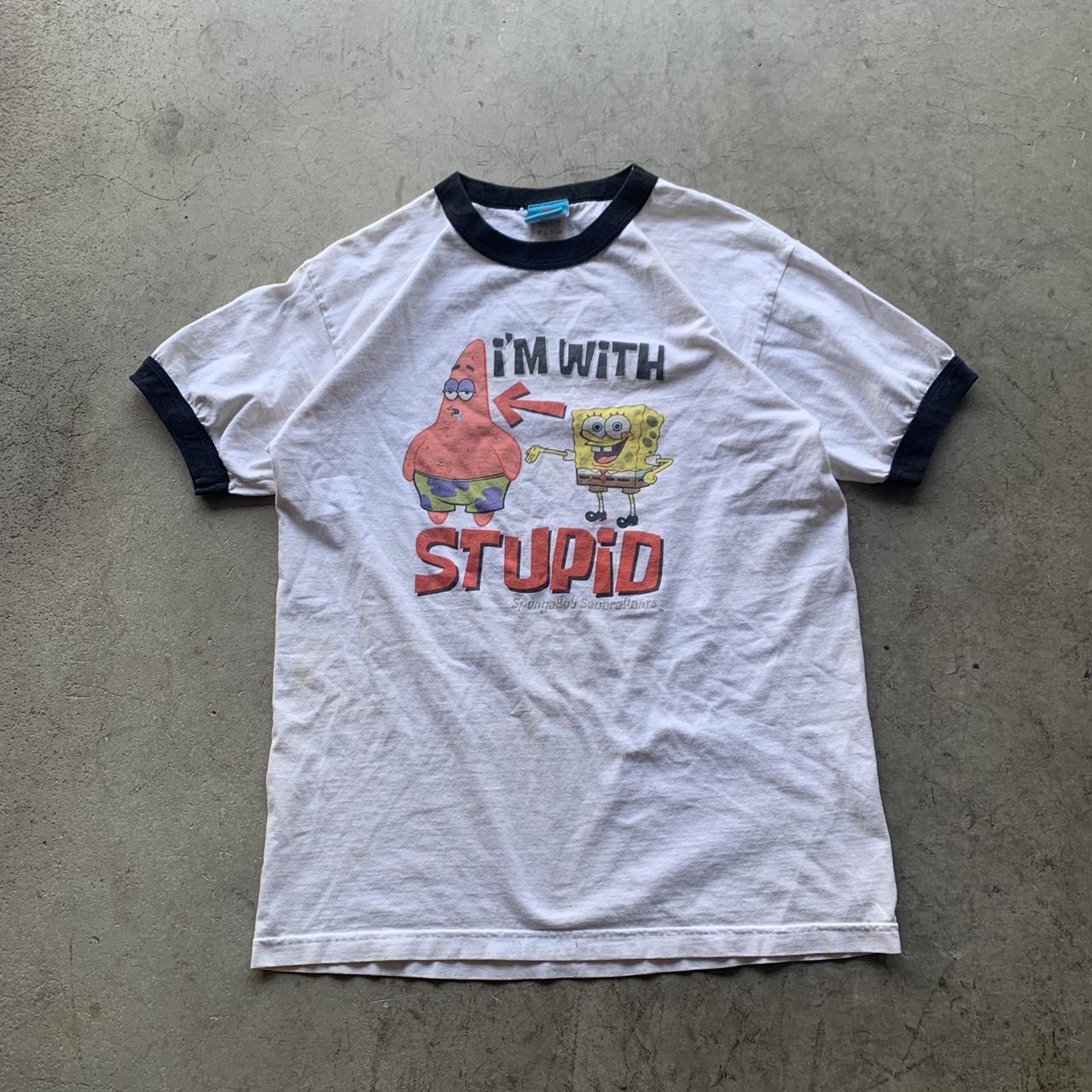 Vintage 2000s “Im with stupid” SpongeBob SquarePants... | Depop