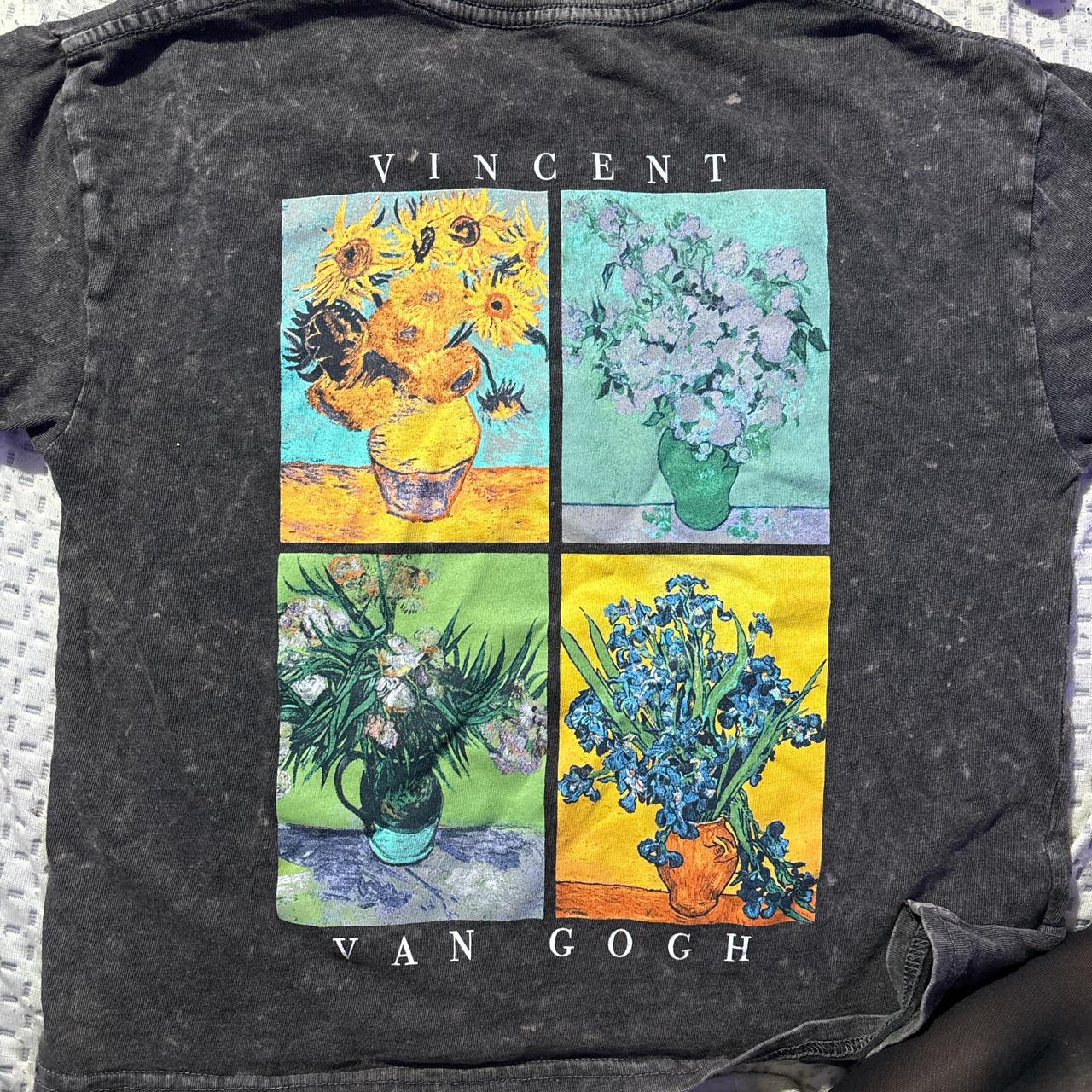 Grey Van Gogh tee #VanGogh #ArtTee - Depop