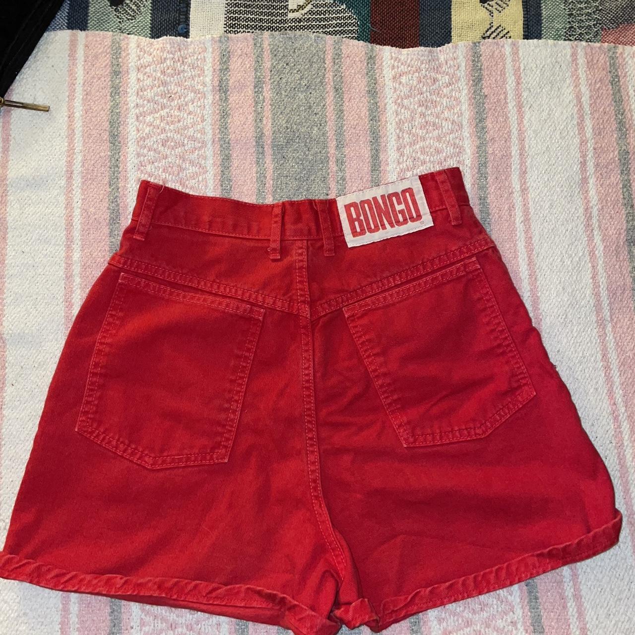 Red vintage Bongo shorts - Depop