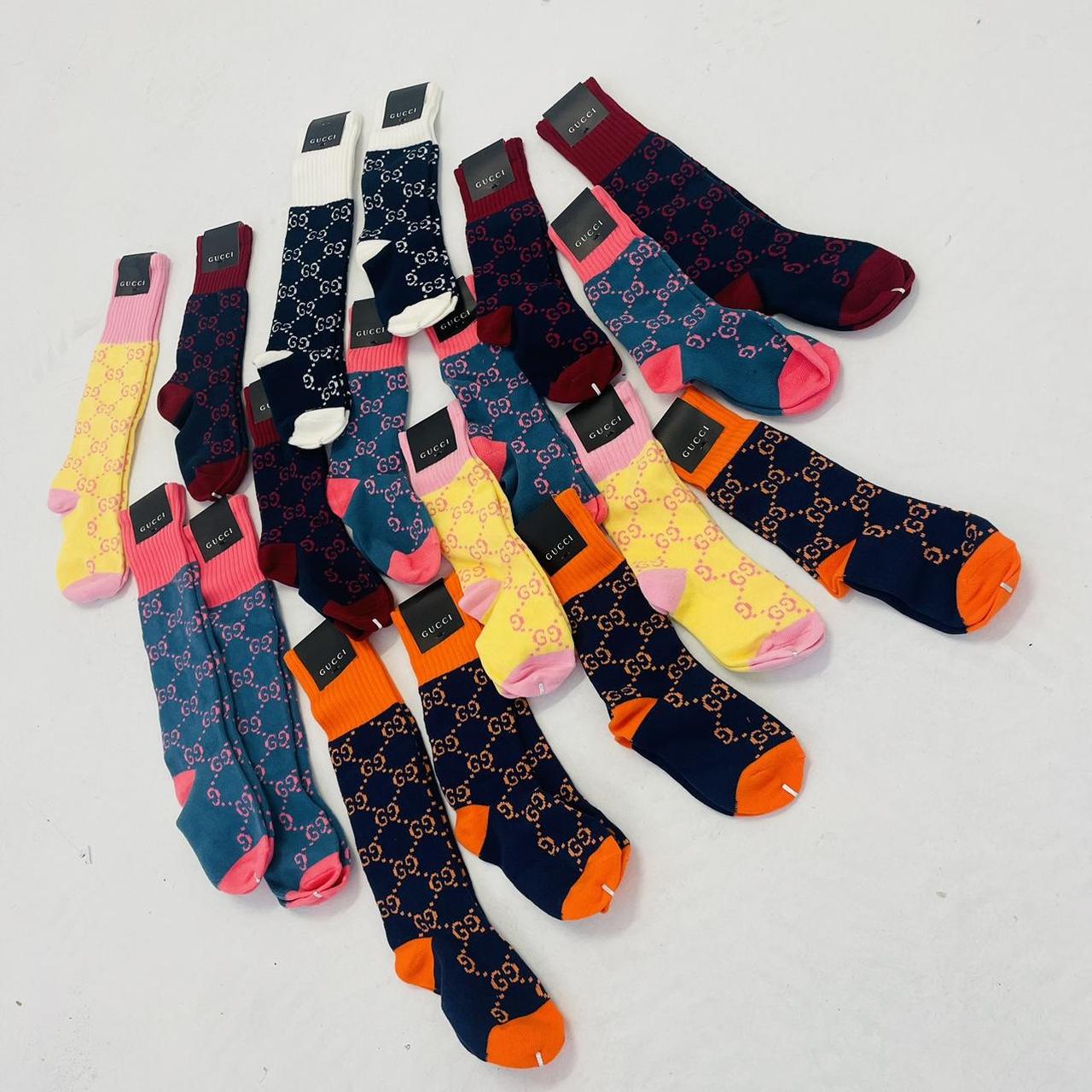 Gucci socks bright vibrant colors 1 pair $40 or 2... - Depop