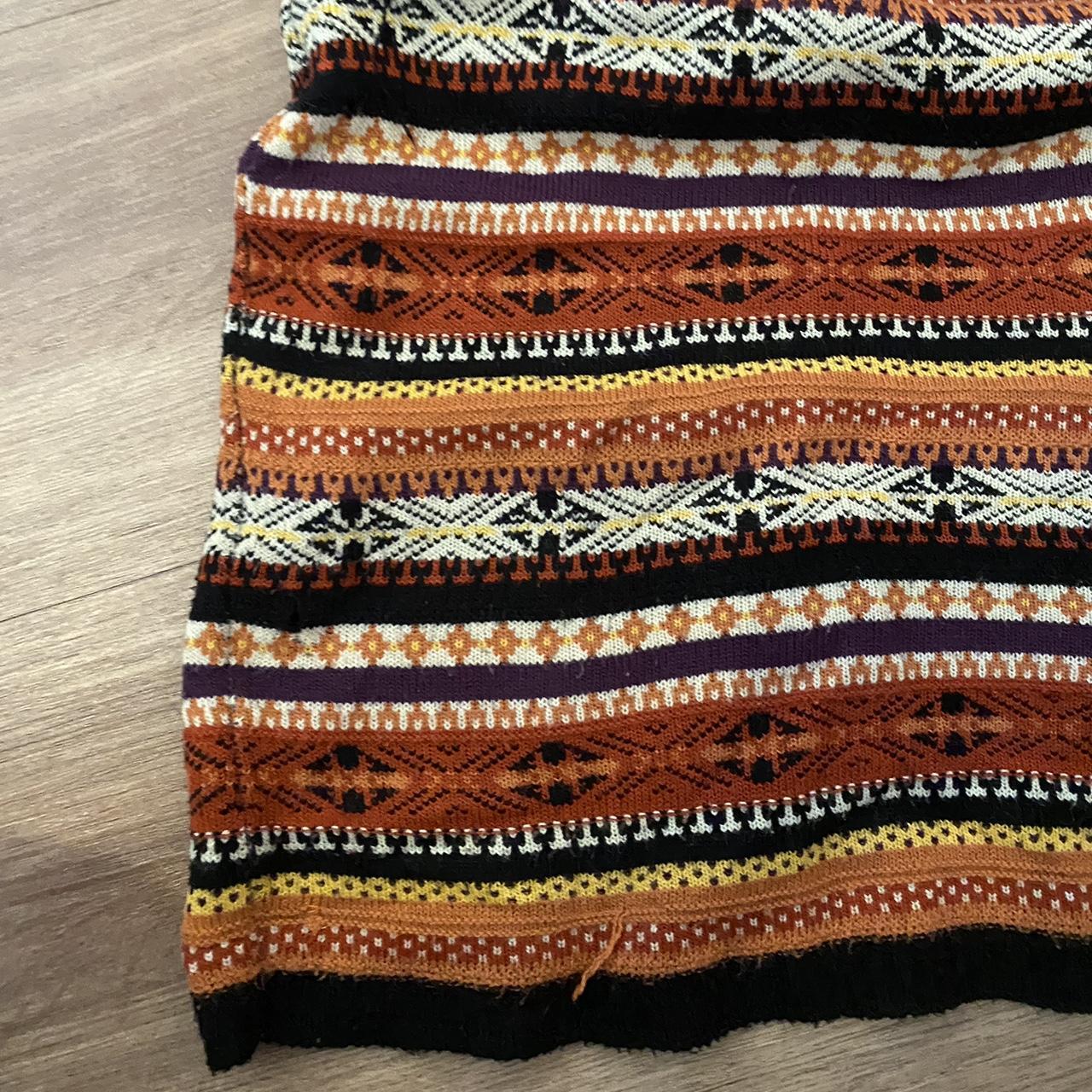 Vintage Aztec mini skirt 💐 Elasticated waist No... - Depop