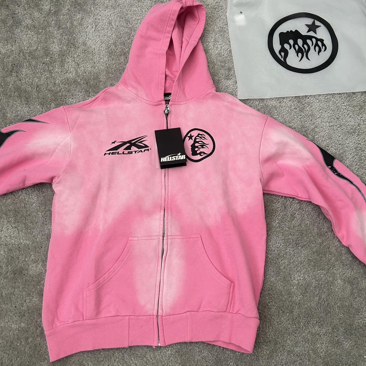 Pink hellstar zip up brand new never worn has tags... - Depop