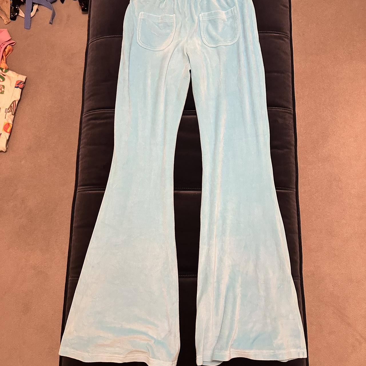Subdued Velour Flares Low Waisted Bubblegum... | Depop