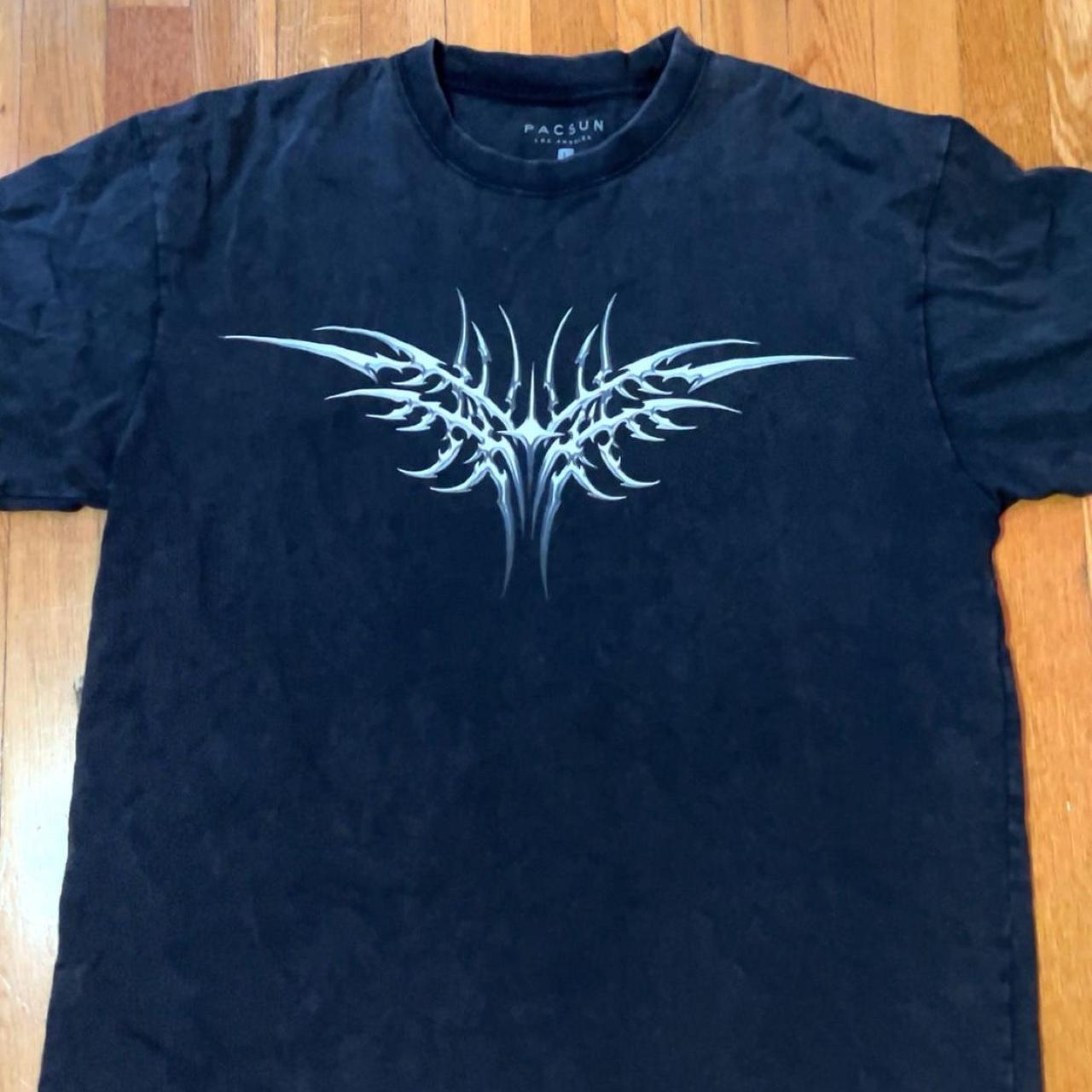 Large Pacsun graphic tee Black washed Great fit - Depop