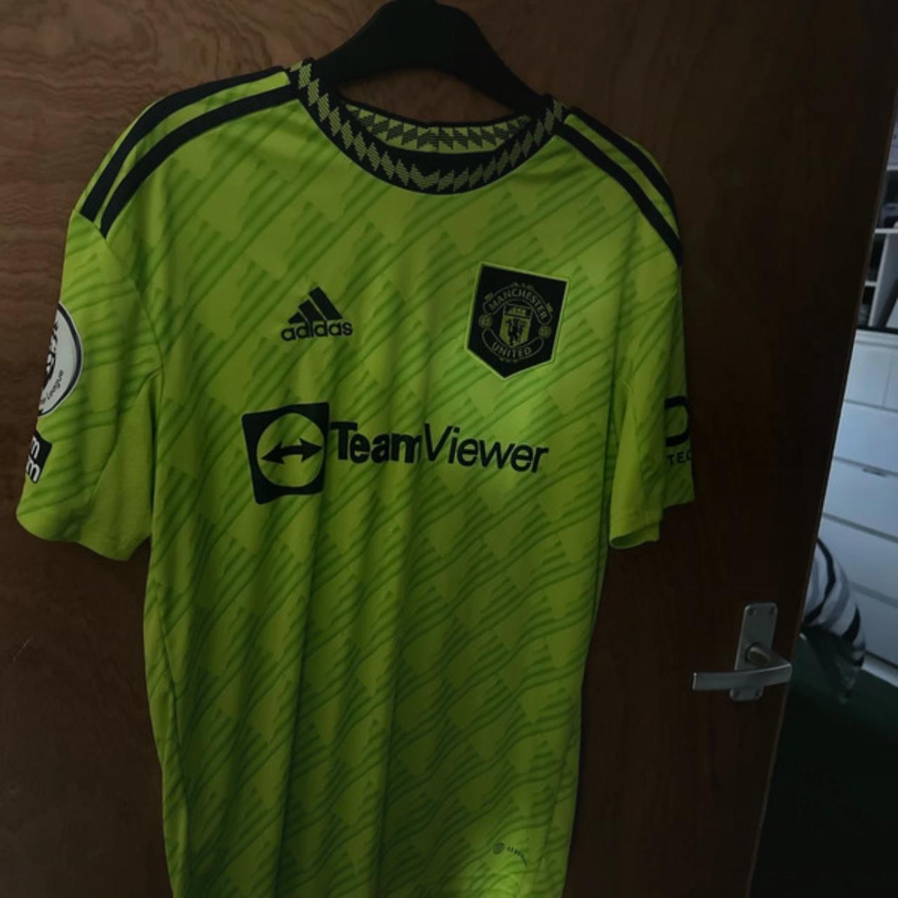 Manchester United green away shirt #ManchesterUnited... - Depop