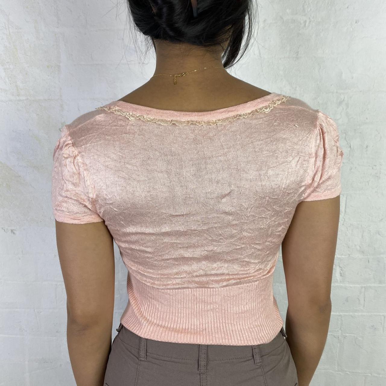 Ahhh adorable baby pink cropped short sleeve... - Depop