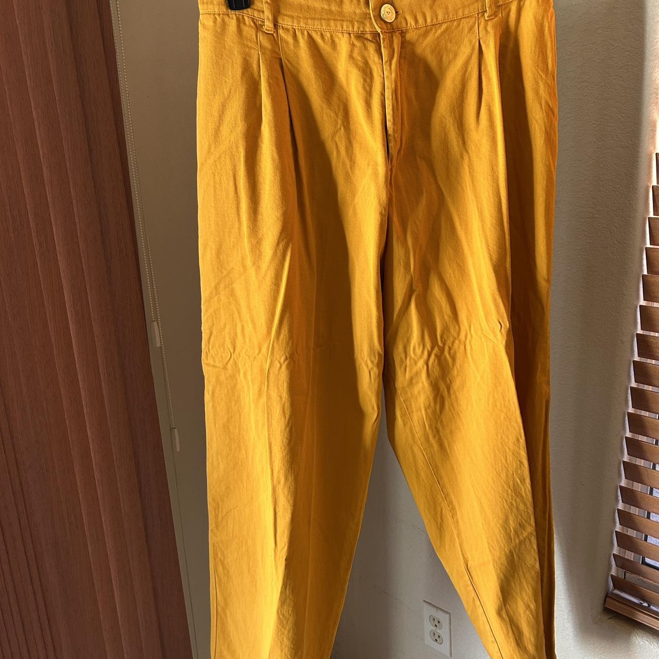 Yellow high waisted trouser pants from #bigbudpress | Depop