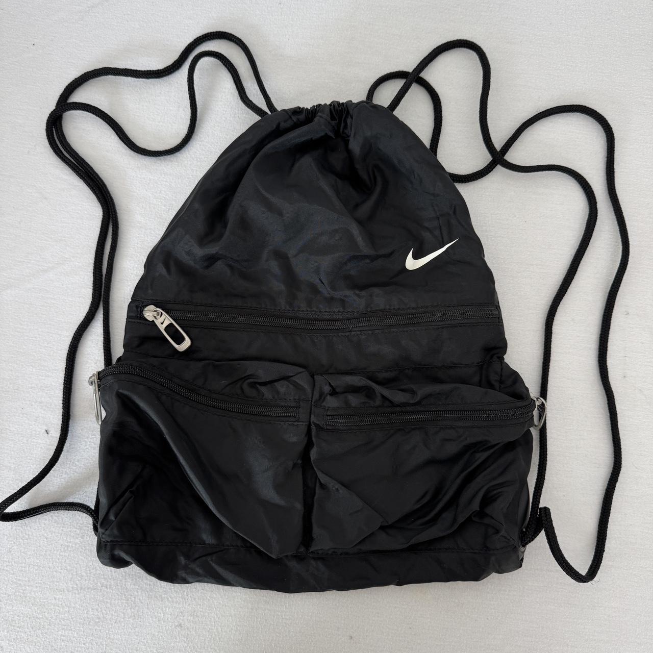 2000’s vintage Y2K Nike backpack drawstring bag with... - Depop