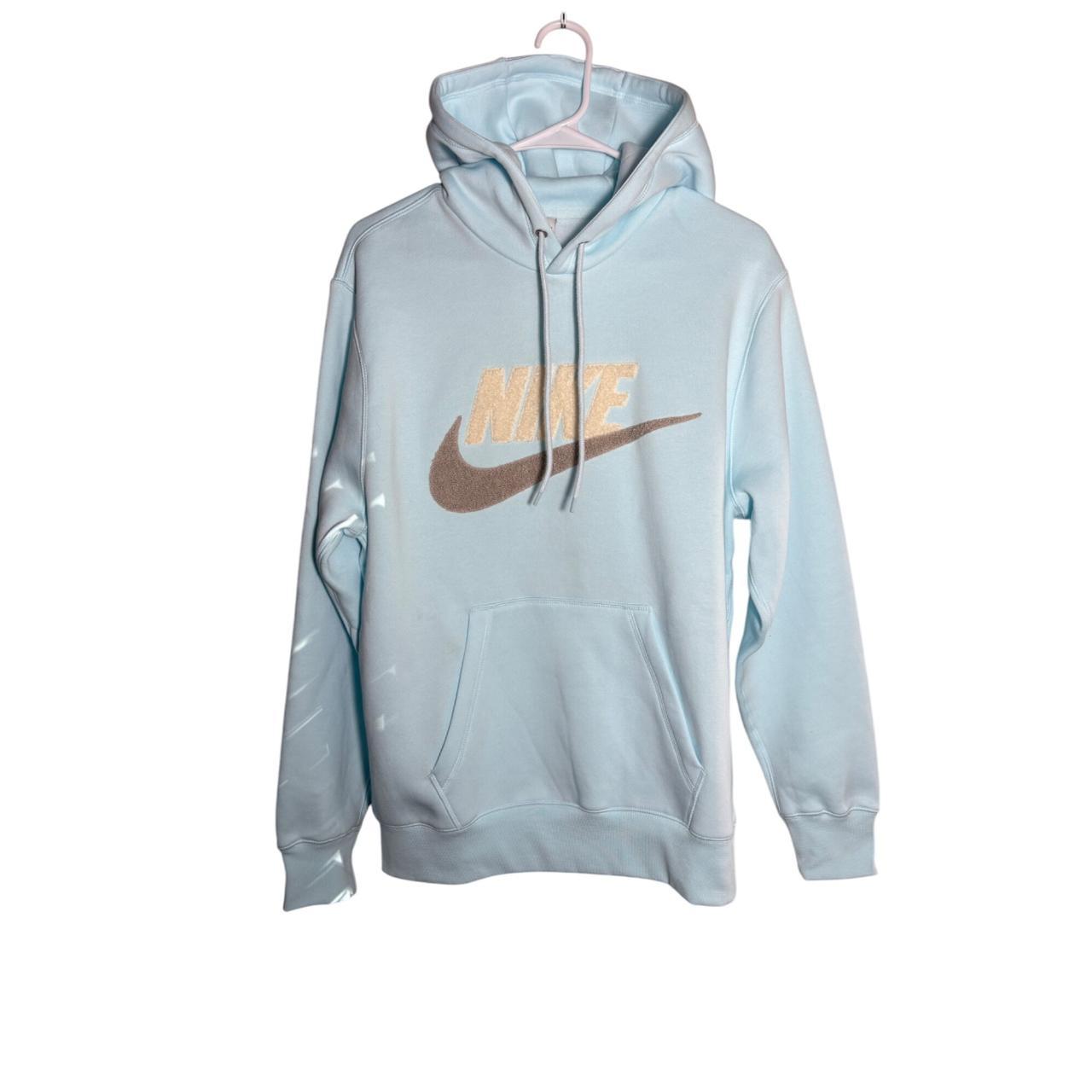 Nike Mens Small Baby Blue Club Fleece Pullover... | Depop