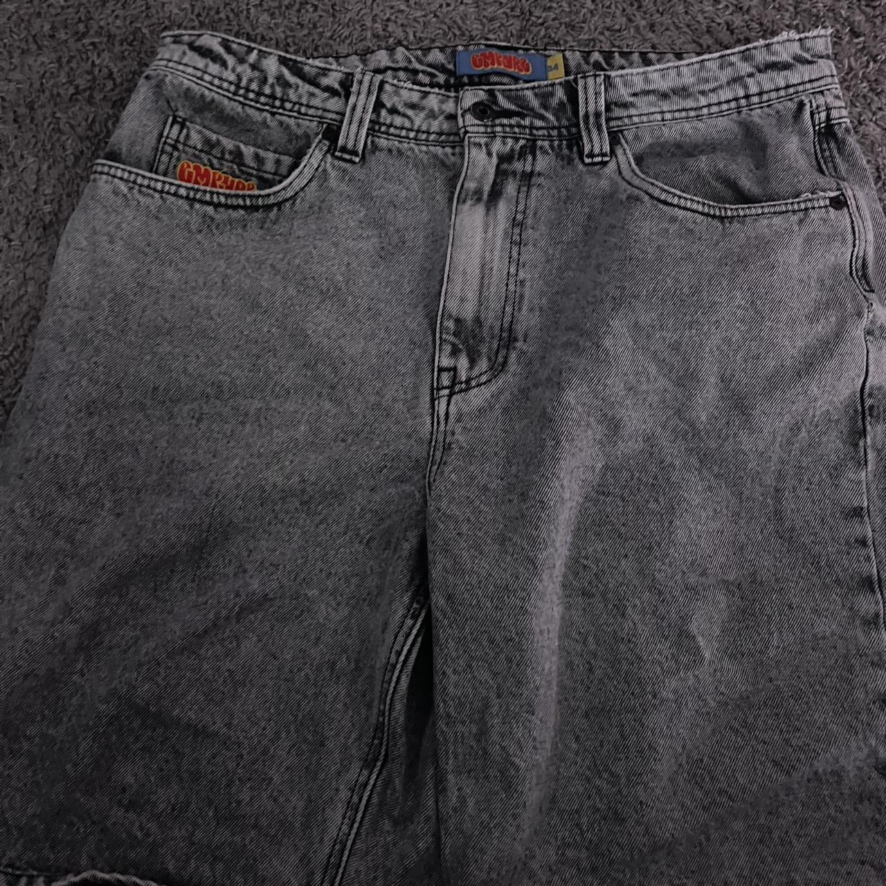 empire grey jorts. Nice relaxed fit. baggy fit. #skater - Depop