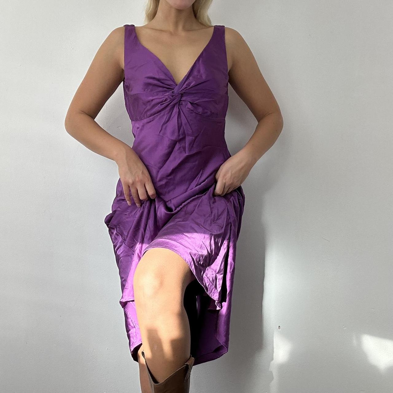 Incredible vintage monsoon deep purple silky... - Depop