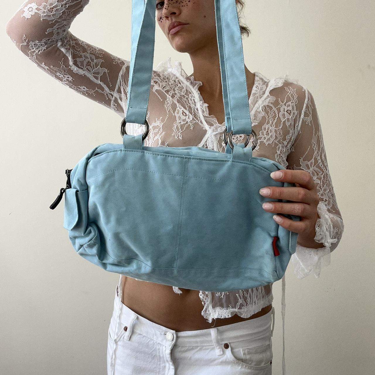 💋 gorgeous vibrant baby blue strappy handbag ALSO... - Depop