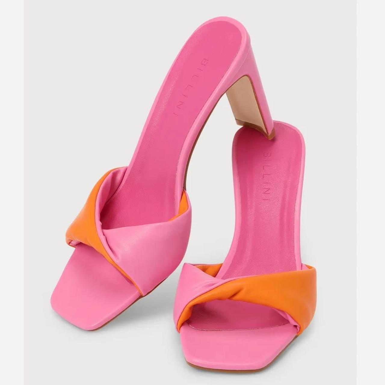 never worn billini heels Pine Rose Tangerine Color... - Depop