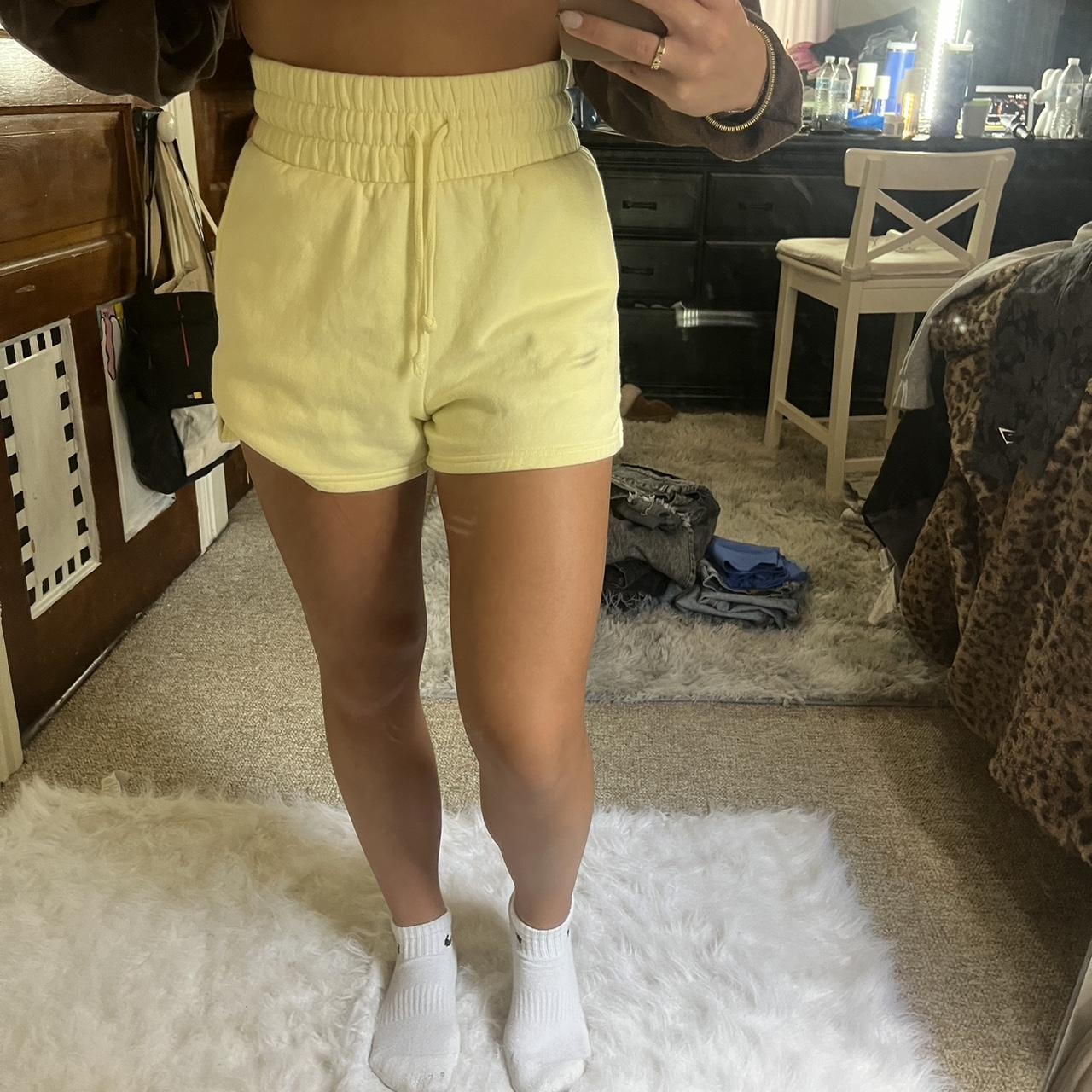 Target yellow sweatshorts - Depop