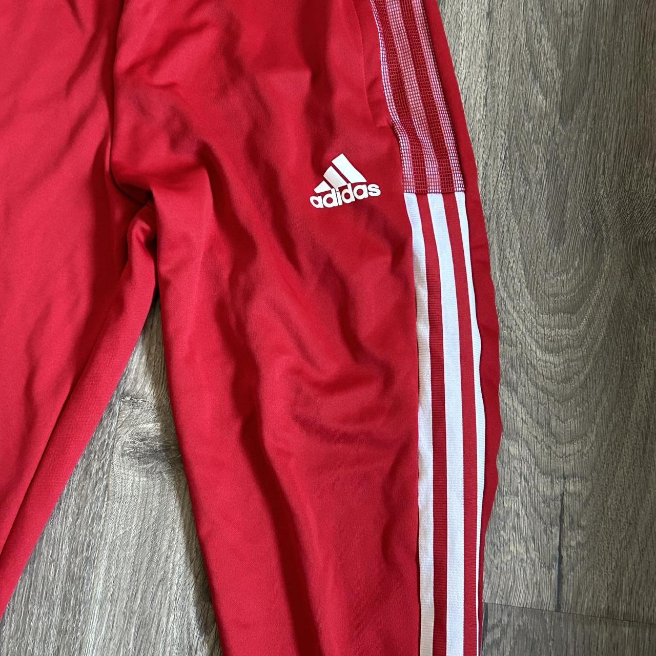 ADIDAS RED SWEATS SIZE M - Depop