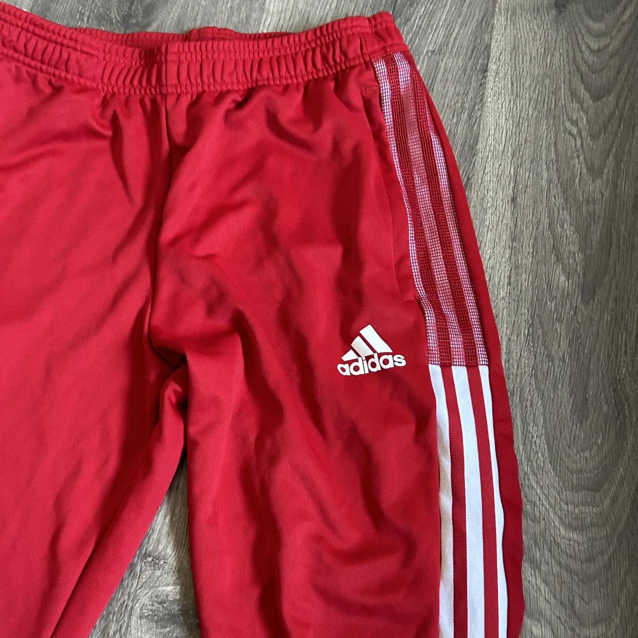 ADIDAS RED SWEATS SIZE M - Depop