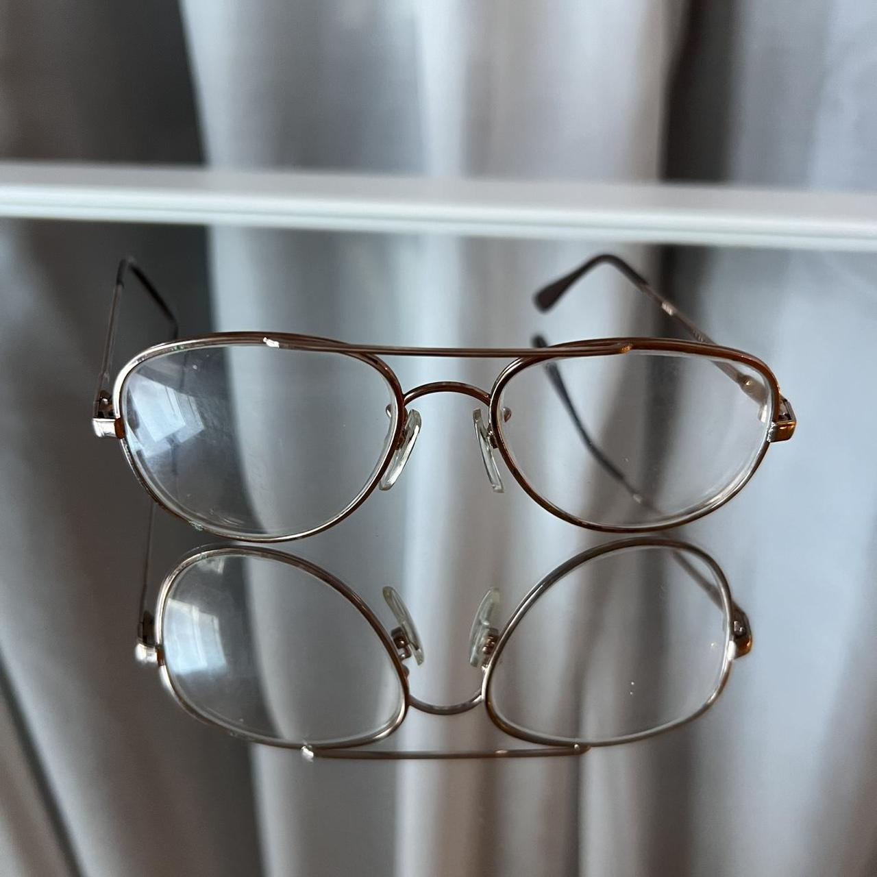 Retro Gold Metal Frame Glasses | Vintage Y2K... | Depop