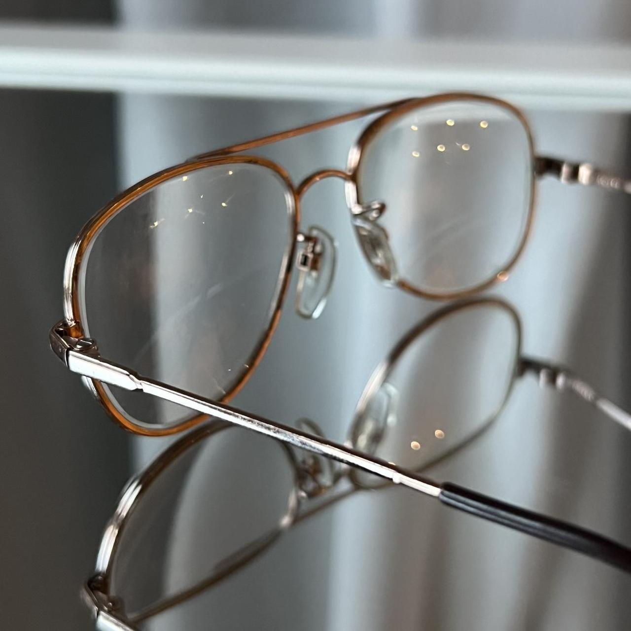 Retro Gold Metal Frame Glasses | Vintage Y2K... | Depop