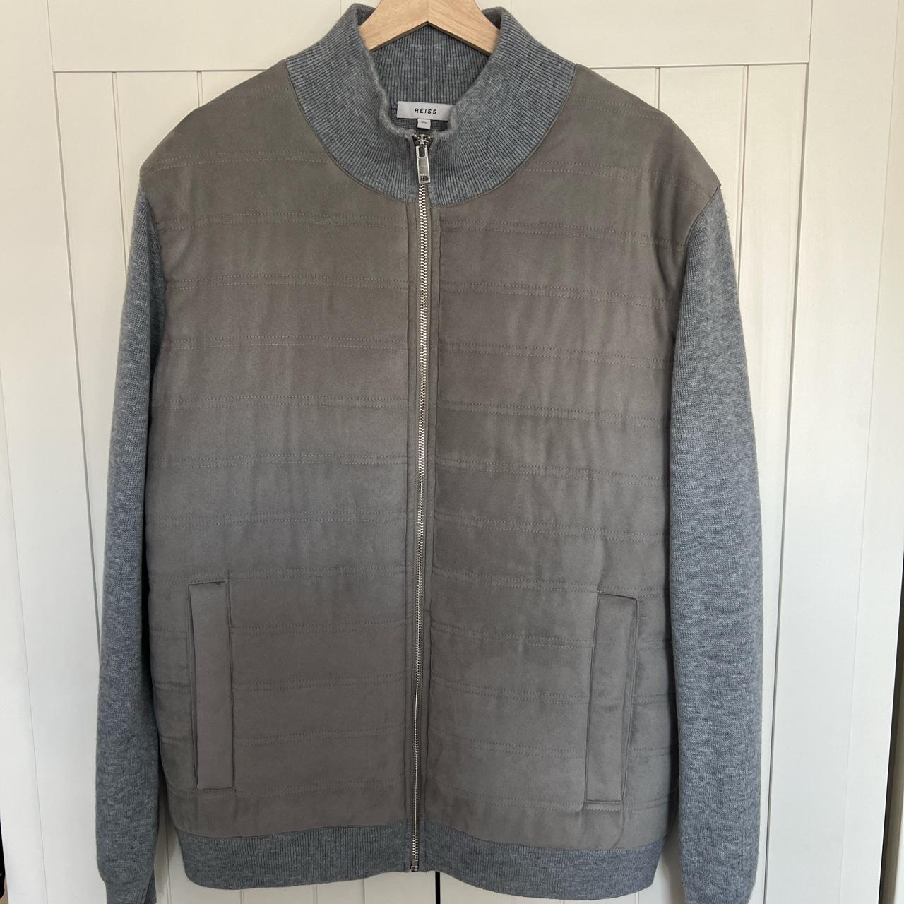 Beautiful Reiss hybrid cardigan jacket. Suede body... - Depop