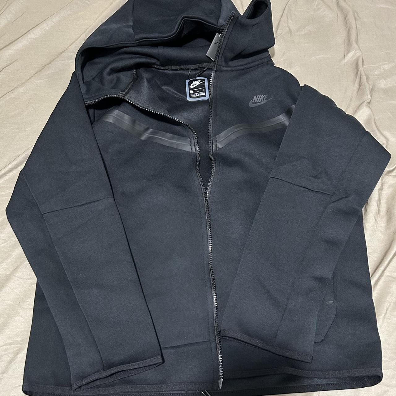 Medium all black nike tech fleece set. Free shipping... - Depop