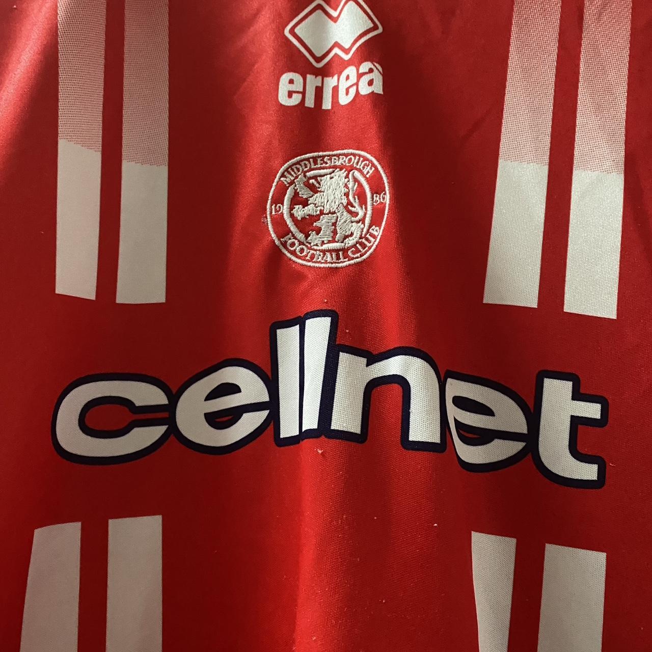 Middlesbrough retro football shirt, “size 40” fits... | Depop