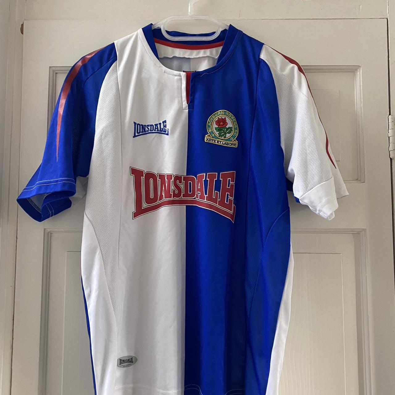 Blackburn Rovers retro football shirt, size S,... | Depop
