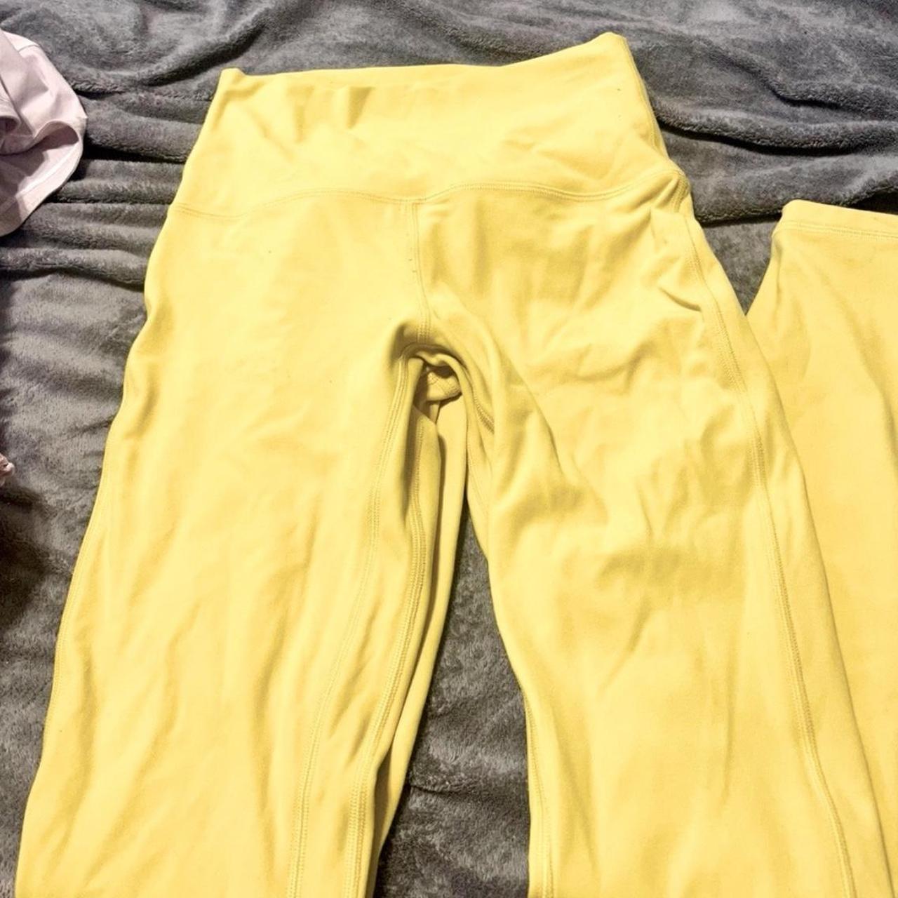 Yellow lululemon leggings #leggings | Depop