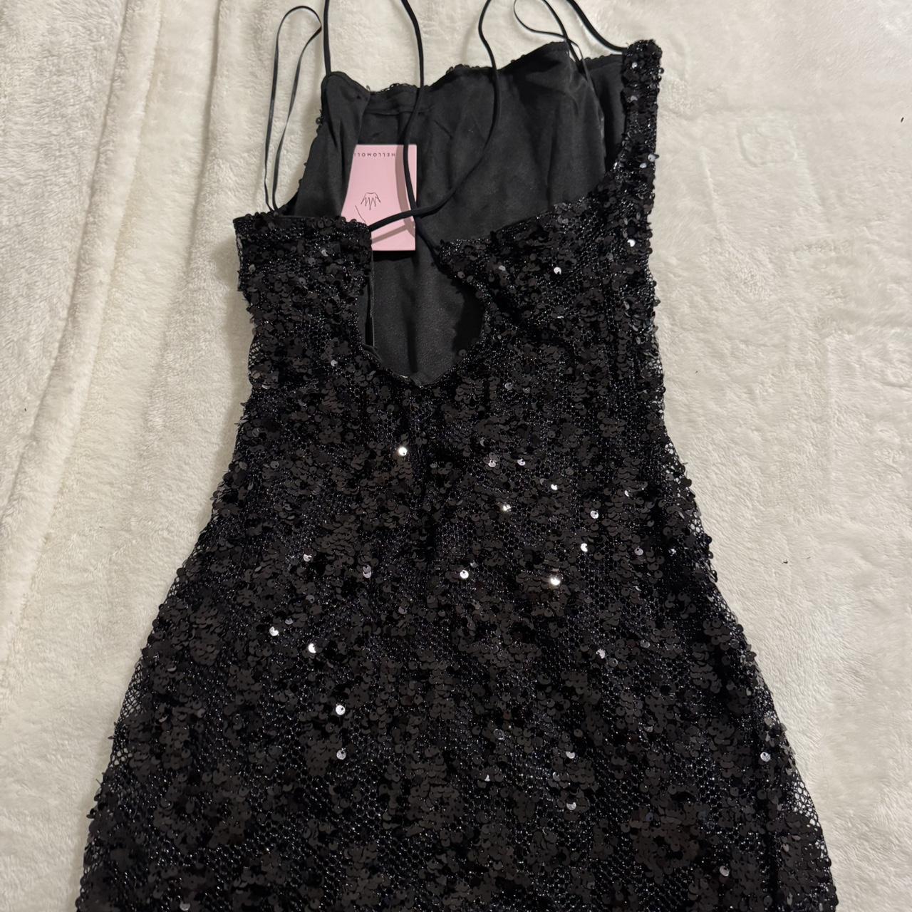 Black sequin Hello Molly Dress Size Small Never worn... | Depop