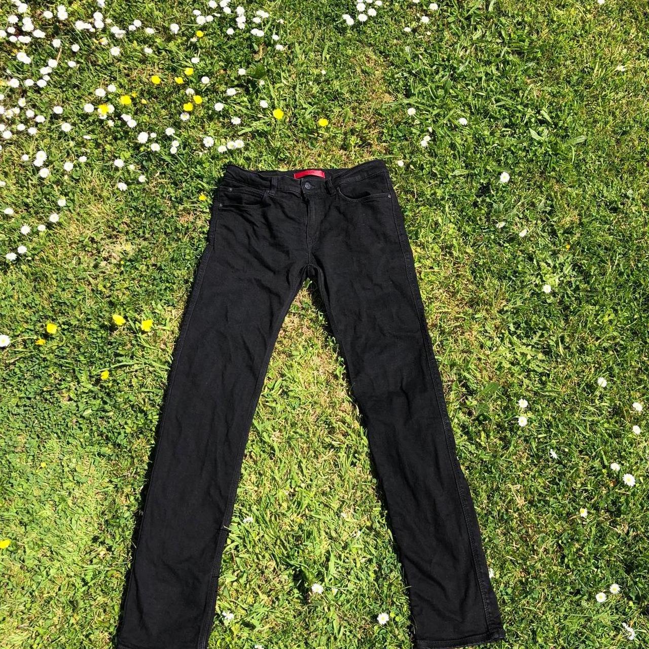 Black hugo boss denim jeans brand new never worn,... | Depop