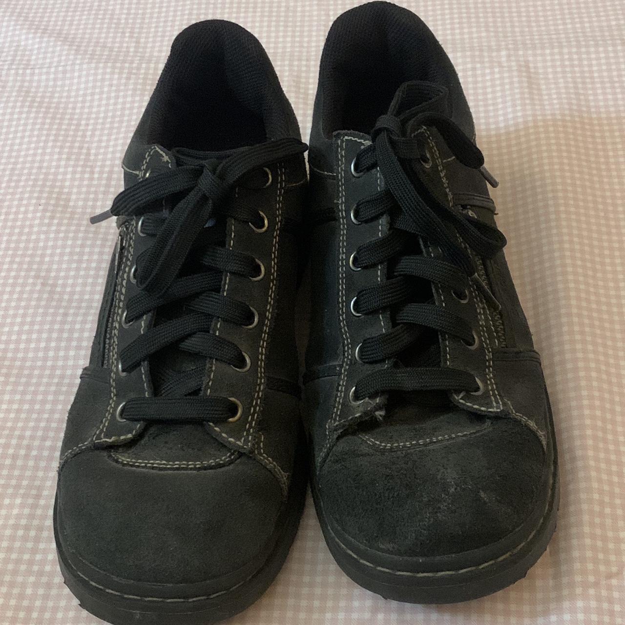 cute vintage oxford leather zipper shoe - skechers... - Depop