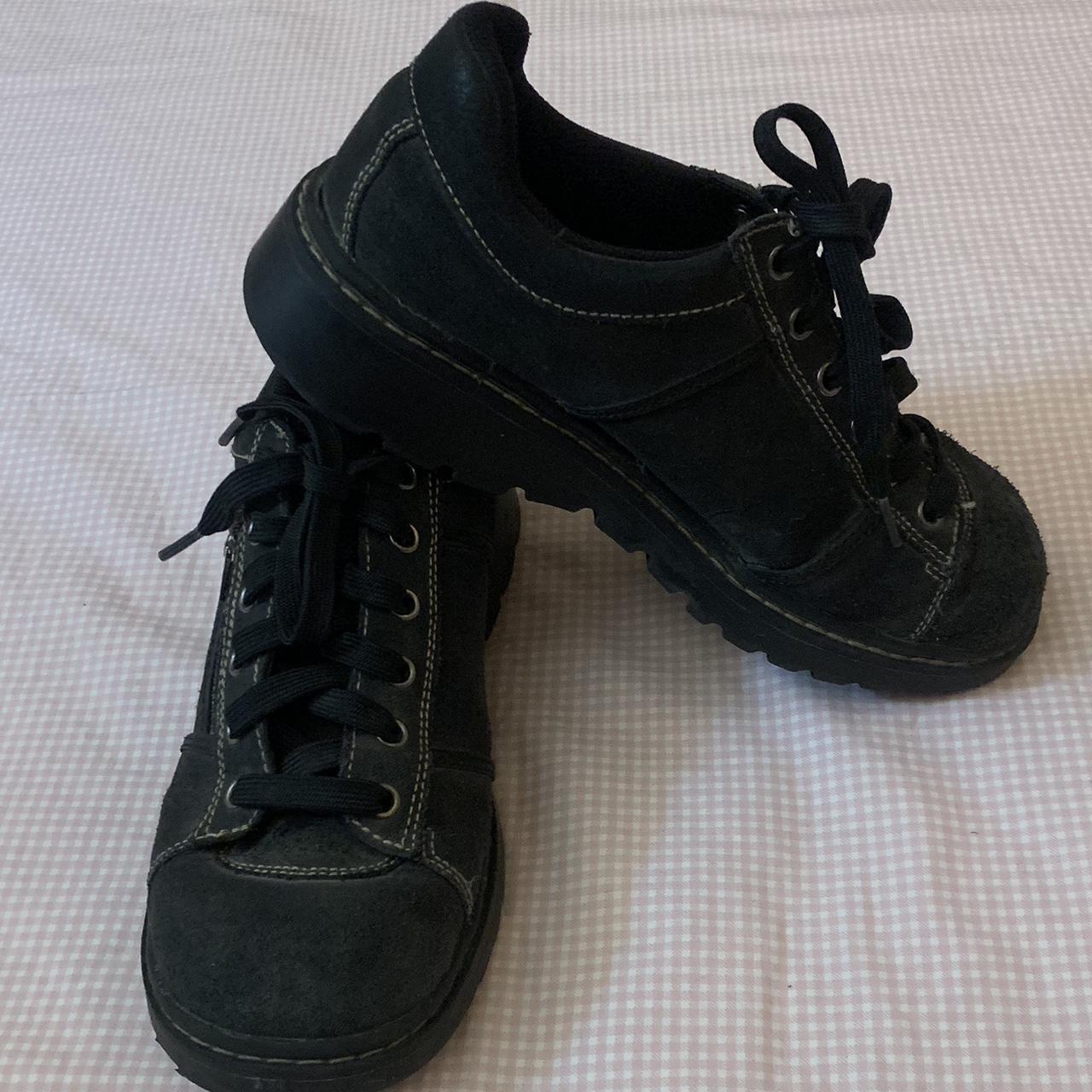 cute vintage oxford leather zipper shoe - skechers... - Depop