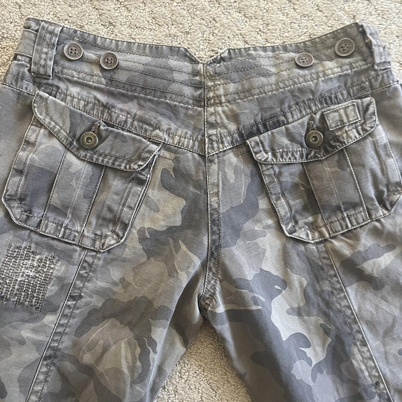 90s Camo cargo Picasso style jeans U.S.A size small... - Depop