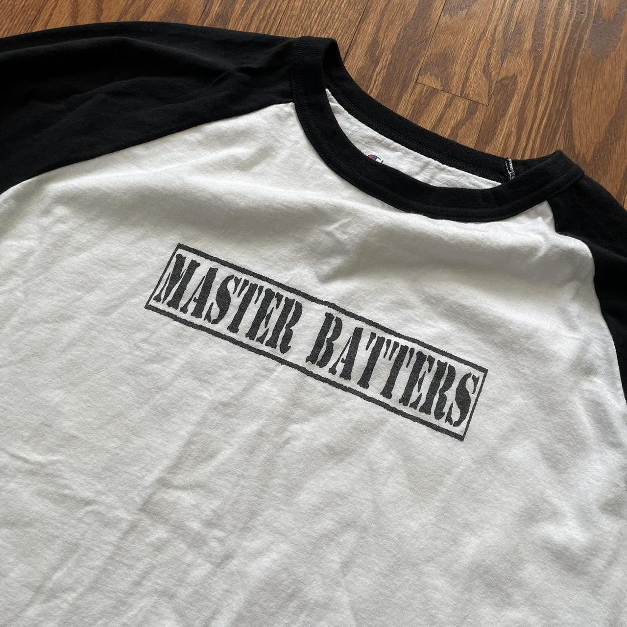 Champion Master Batters black and white tee. #y2k... - Depop