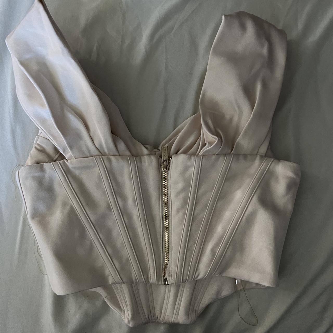 House of CB cream satin corset top - petite fit... | Depop