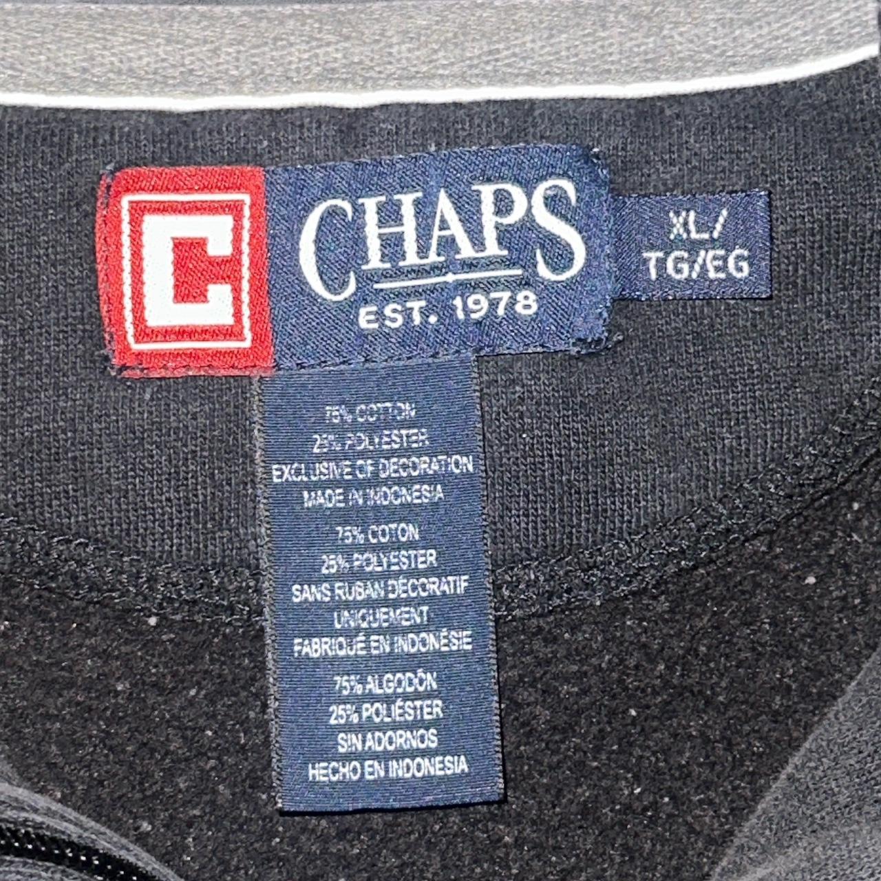 Black and white Chaps skateboarding zip-up hoodie |... - Depop