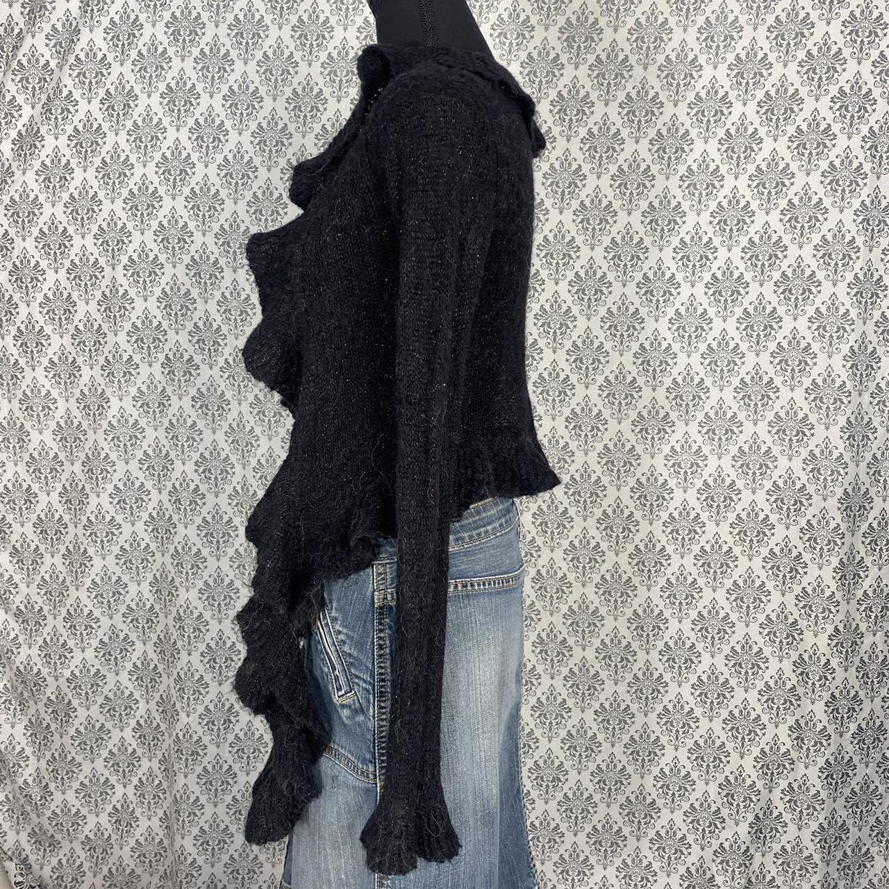 black ruffle cardigan - perfect for a fairy... - Depop