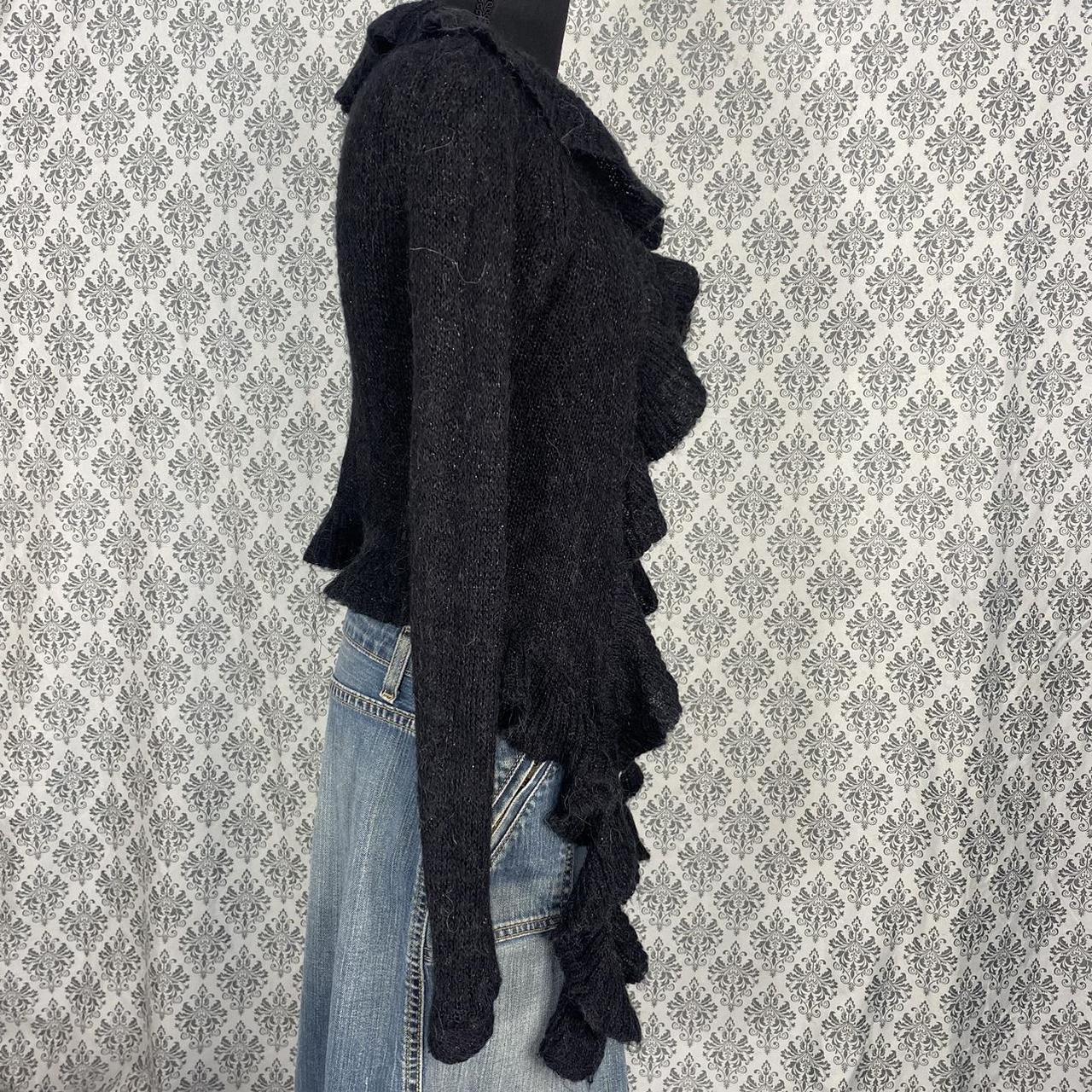 black ruffle cardigan - perfect for a fairy... - Depop