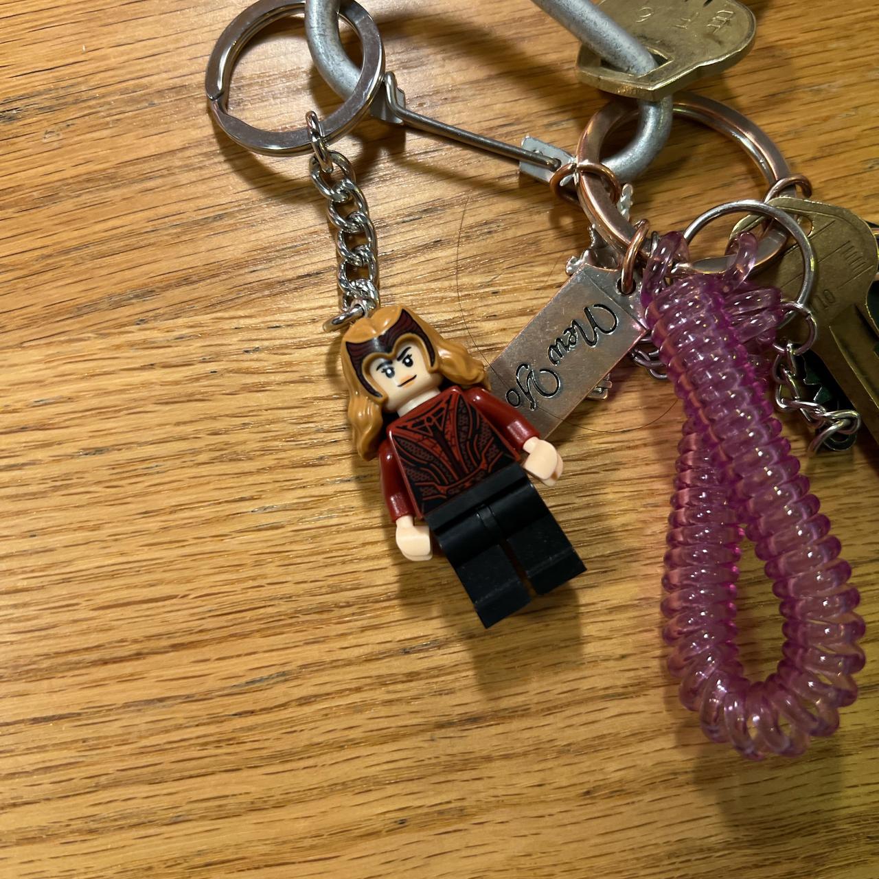 wanda maximoff (scarlet witch) lego keychain!... | Depop
