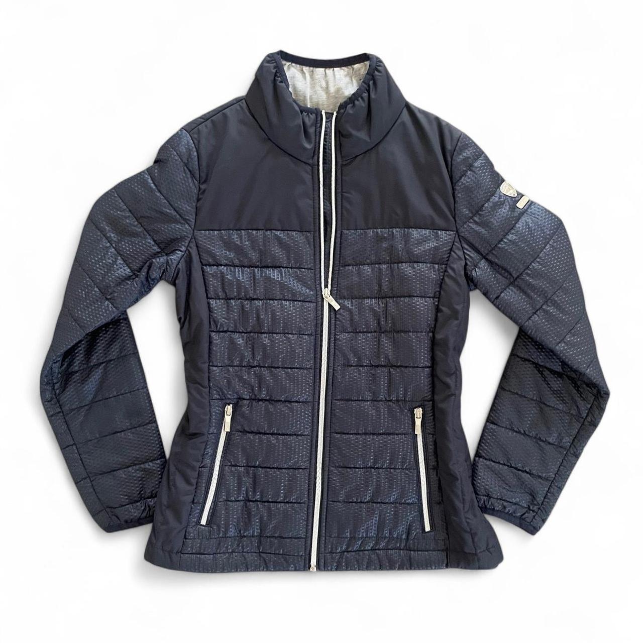 navy luhta puffer jacket never worn around a size... | Depop