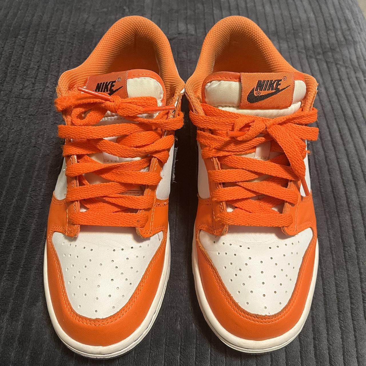 Orange Nike dunks - Depop